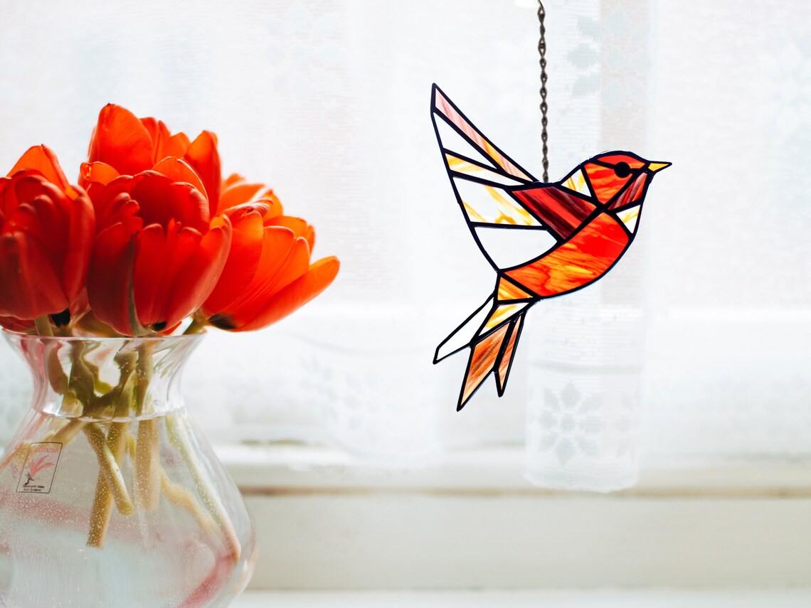 Stained Glass Robin Suncatcher Pattern, Beginner DIY (PDF) - Etsy