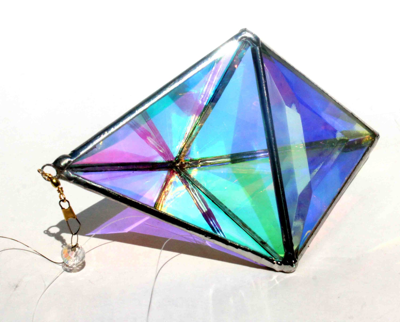 3D Beveled Dichroic Kinetic Stained Glass Sun Catcher Window - Etsy