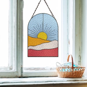 Stained Glass Sundown Window Pattern, PDF Download, Hobby License, All ...