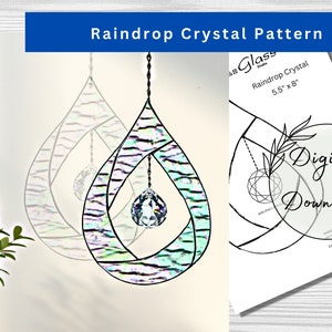 Stained Glass Raindrop Crystal Suncatcher Pattern, PDF Download, Hobby ...