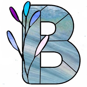 Stained Glass Botanical Alphabet Letter B Pattern (digital Download) - Etsy