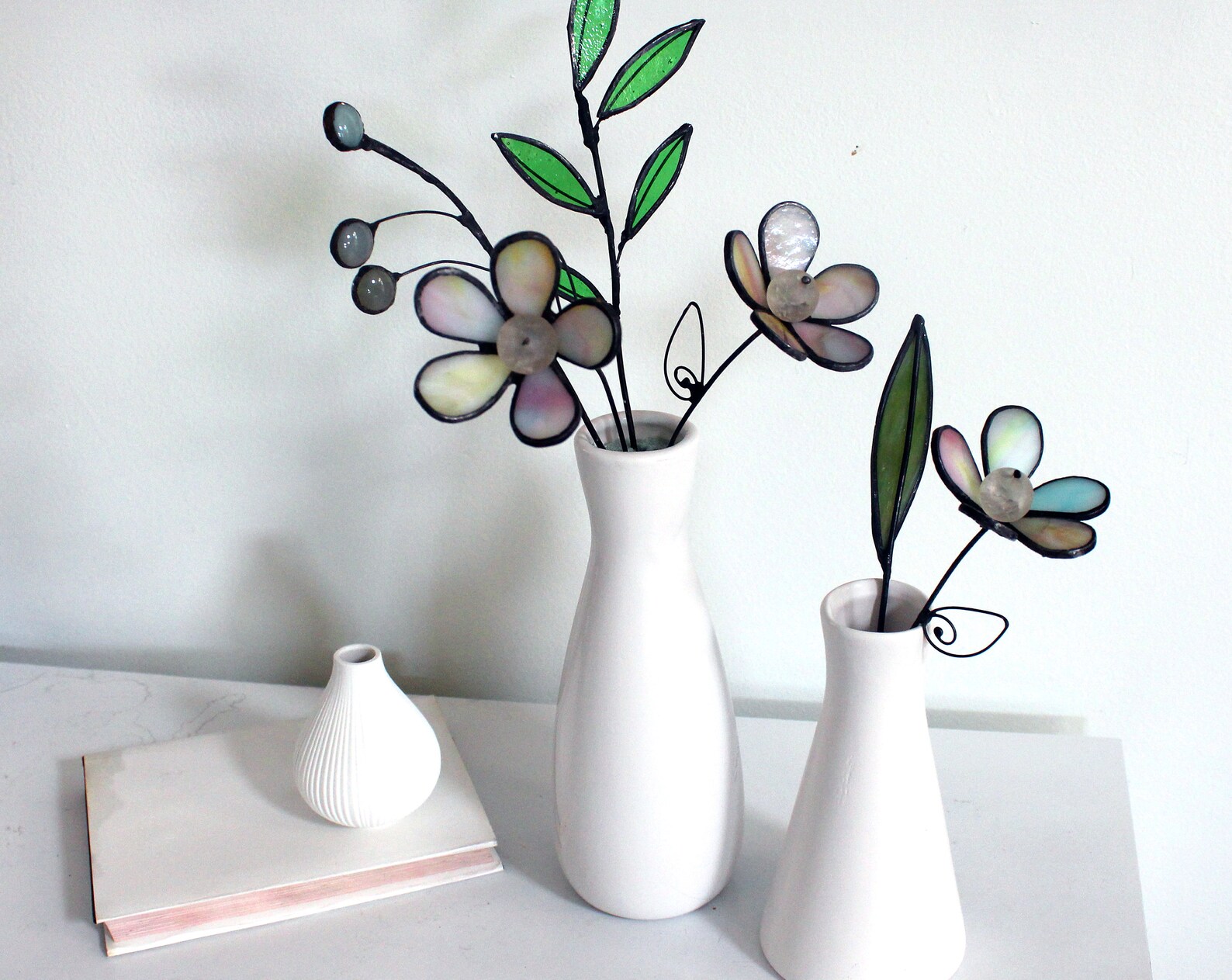 3D Spring Stained Glass Wildflower Bouquet Monet Flower | Etsy