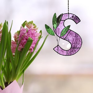 Stained Glass Botanical Alphabet Series Letter "s" Pattern for Download ...