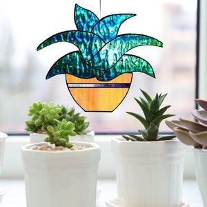 Stained Glass Potted Plant Pattern, PDF Instant Download, Hobby License ...