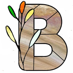 Stained Glass Botanical Alphabet Series Letter "b" Pattern for Download ...