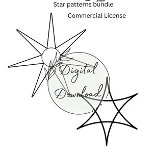 Set of 7 Stained Glass Star Patterns for Stunning Holiday Decor ...