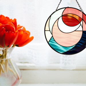 Stained Glass Modern Round Window Pattern for Download, Beginner ...