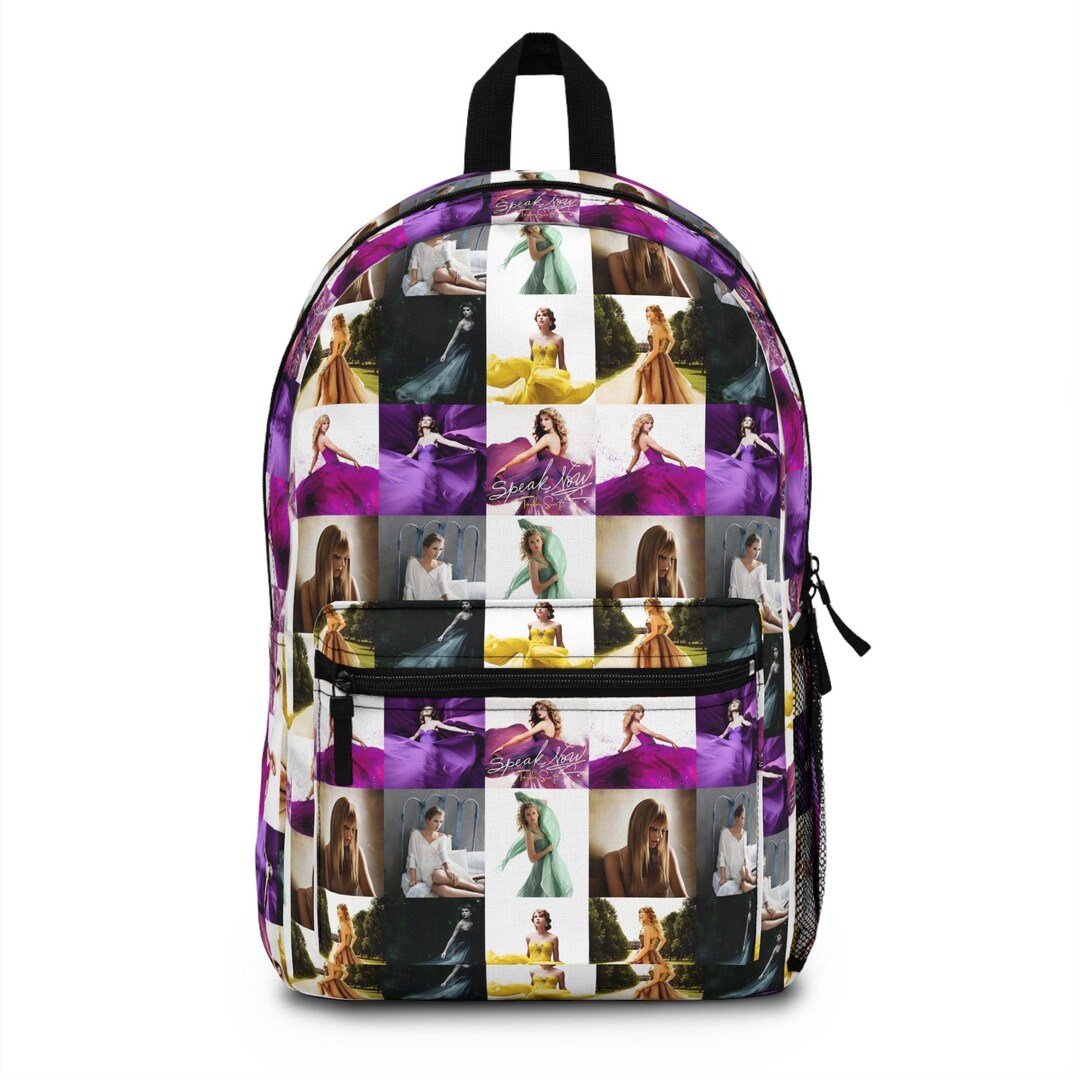 Taylor Swift Album Speak Now Collage Backpack, Taylor Swift Bookbag ...