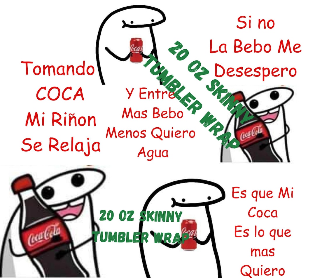 Flork Coca 20 Oz Skinny Tumbler Wrap Design - Etsy