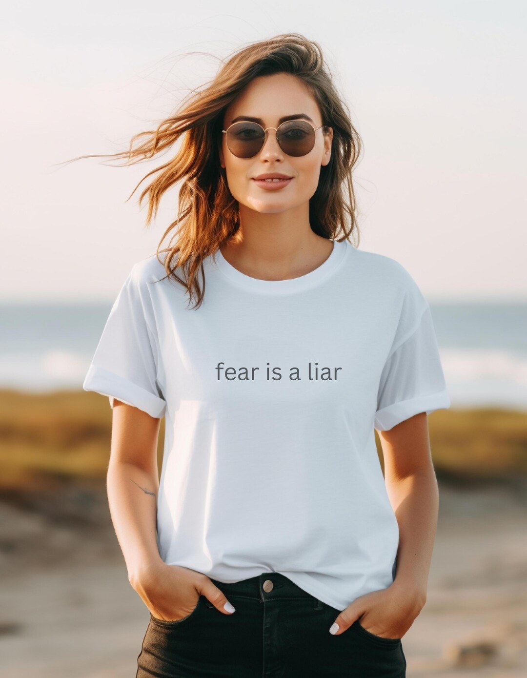 Fear is a Lair Tee Shirt, Self Love, Self Journey Powerful Quote T ...