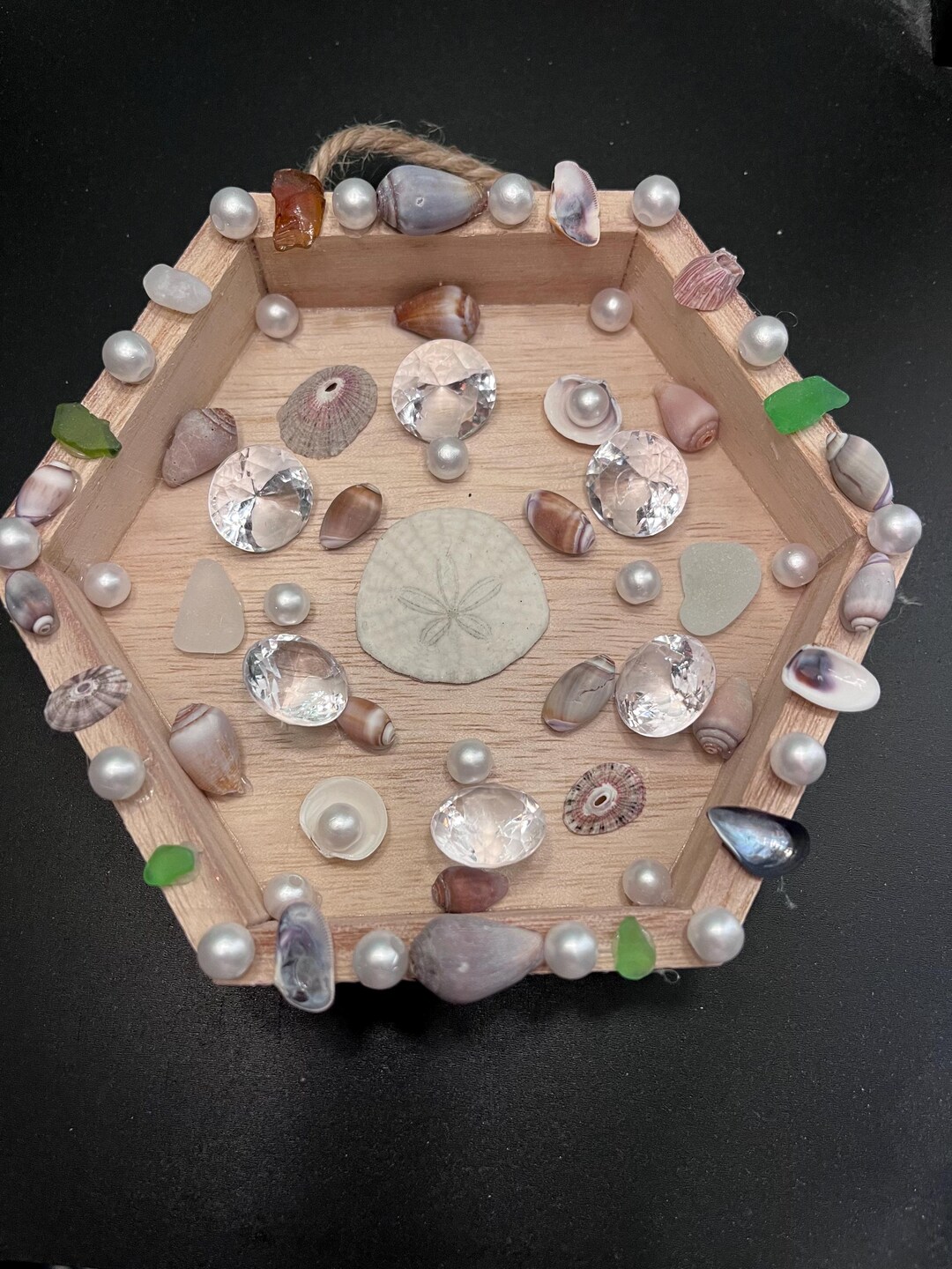 Hexagon Wall Hanging With Shells and Sand Dollar - Etsy