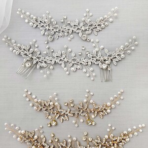 Boho Bridal Back Headpiece Bridal Halo Boho Wedding Pearl Headband ...