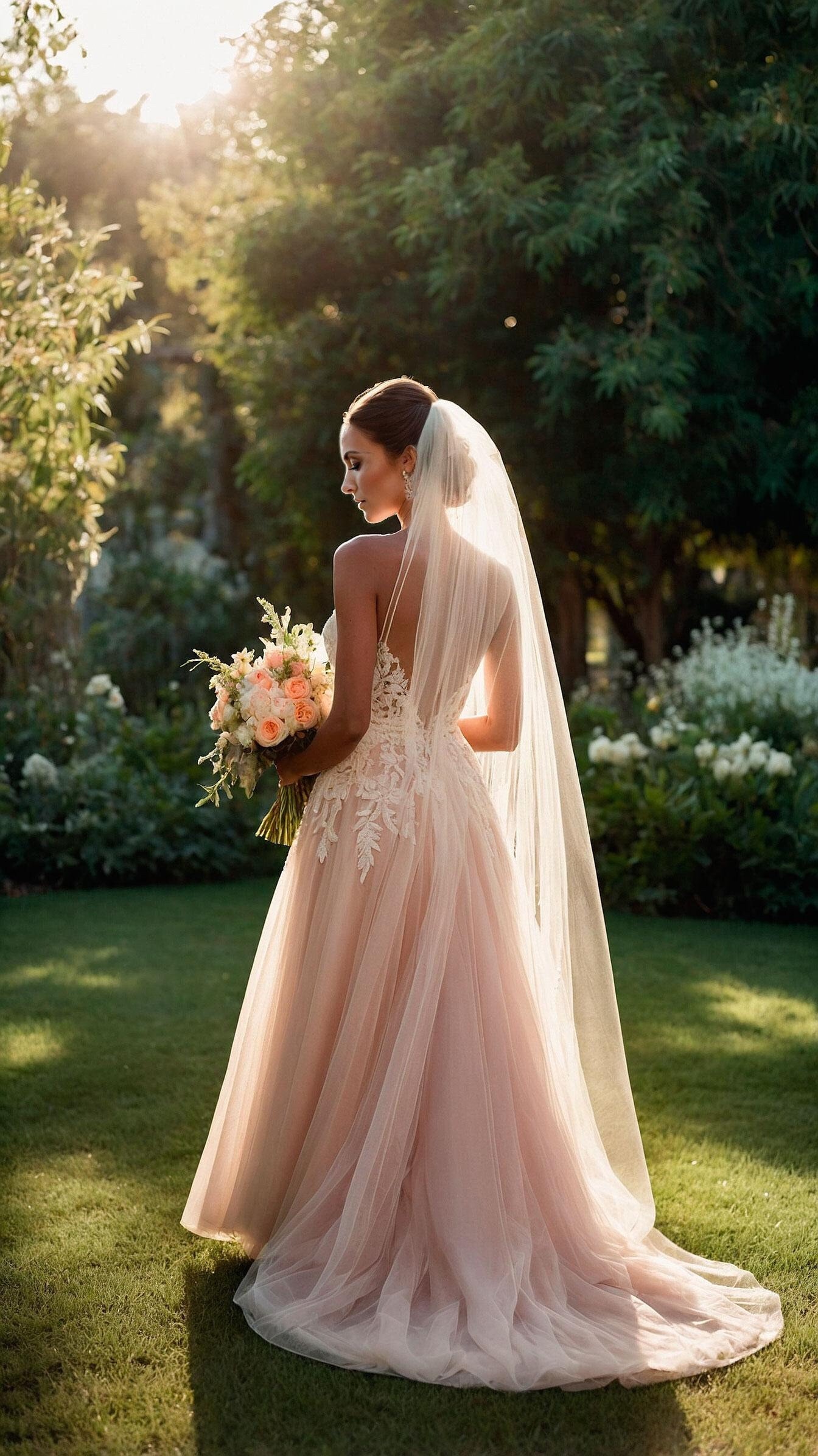 Blush Wedding Veil – Elegant Bridal Accessory for Your Special Day - Etsy