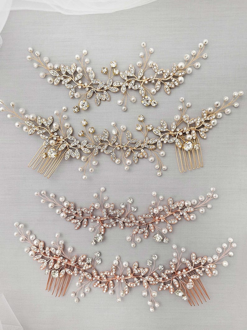 Boho Bridal Back Headpiece Bridal Halo Boho Wedding Pearl Headband ...