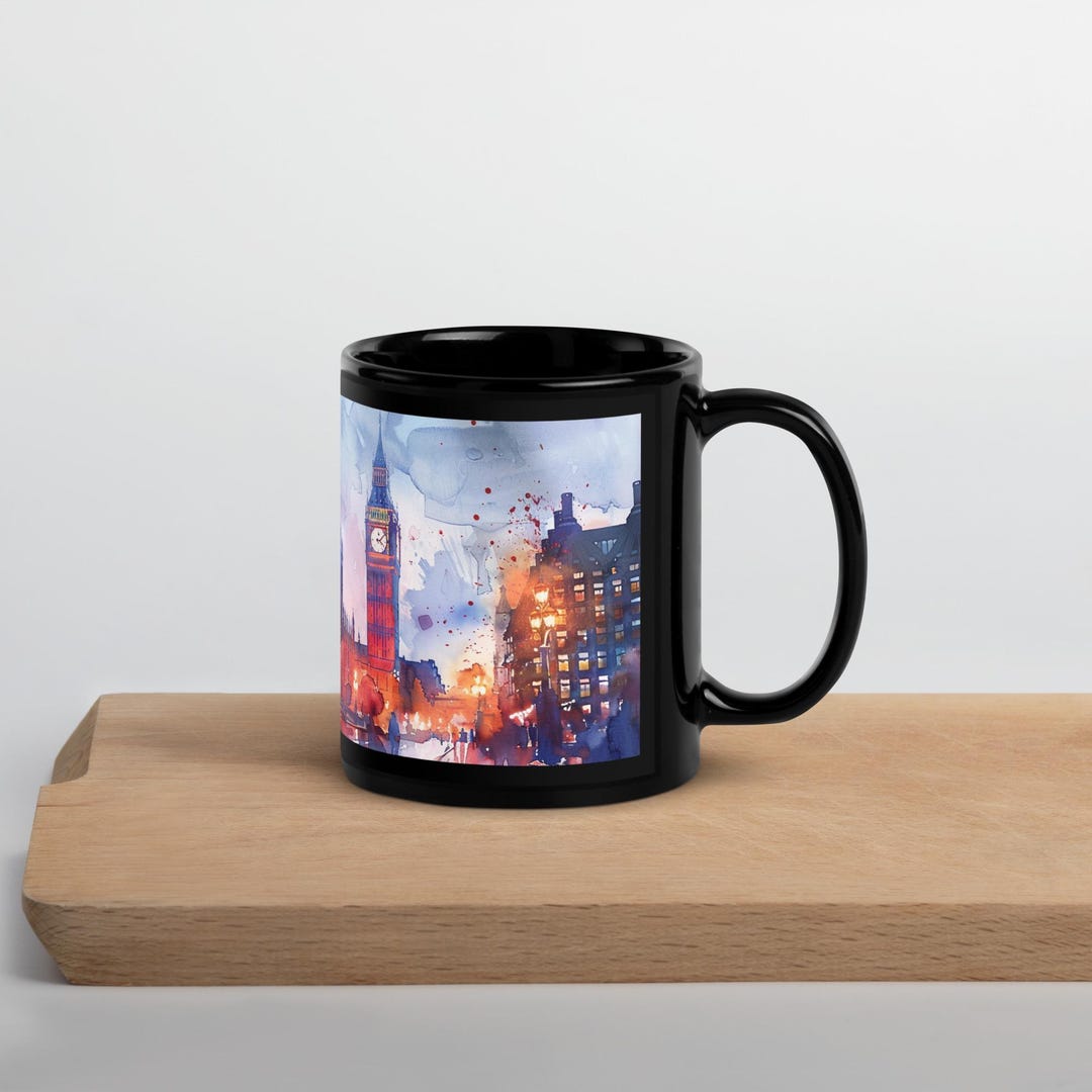 Big Ben Mug Watercolor Wrap Design London UK Travel Souvenir & Gift - Etsy