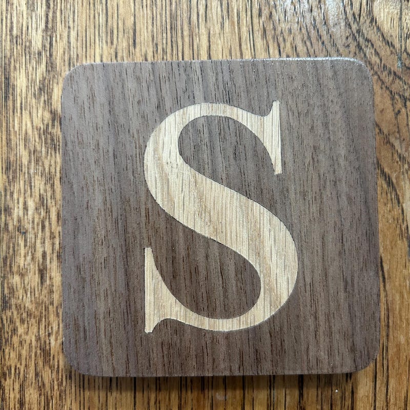 Letter Coaster - Etsy