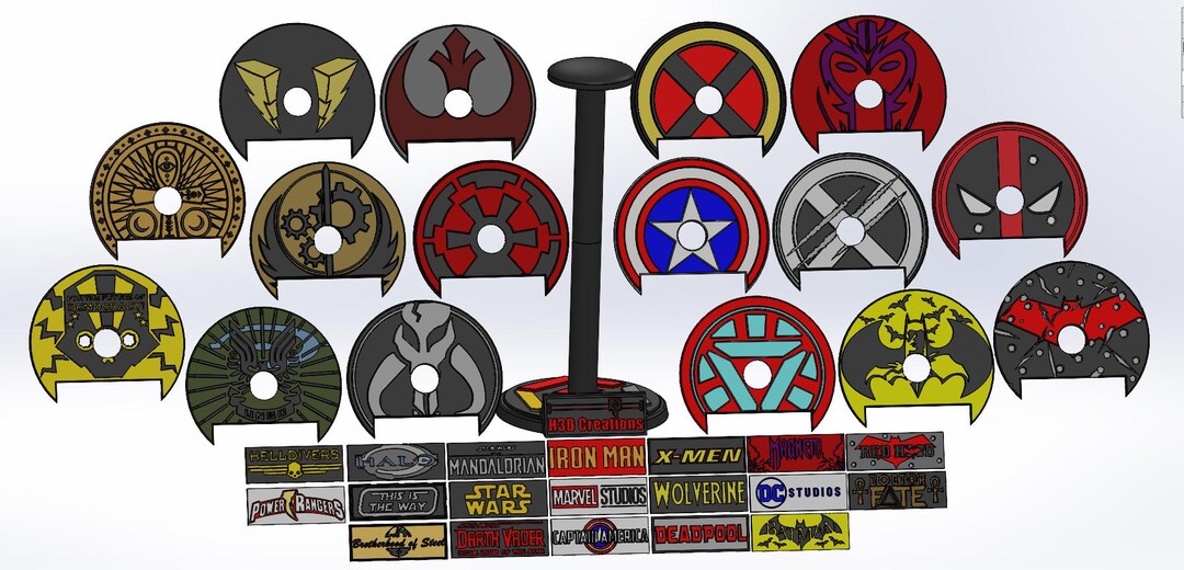 Customizable Helmet Stand 3D Printable Files Stl's for Cosplay Display ...