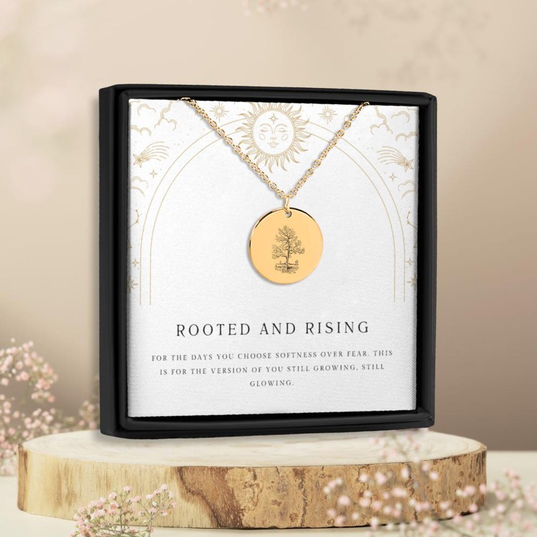 Rooted and Rising Tree Necklace – Personalized Growth Jewelry ...