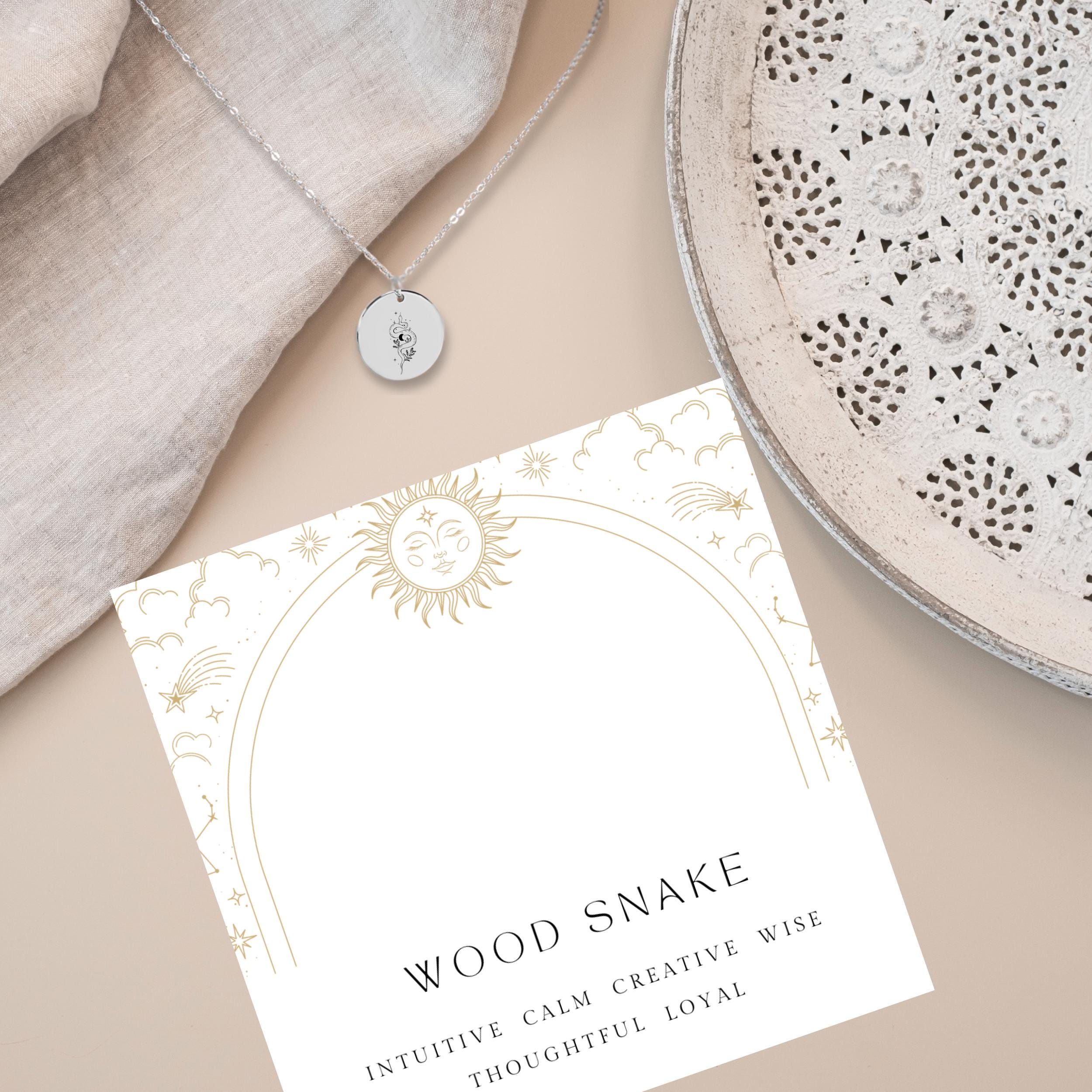 Serpent Necklace, 14K Snake Necklace, Custom Chinese Zodiac Necklace ...