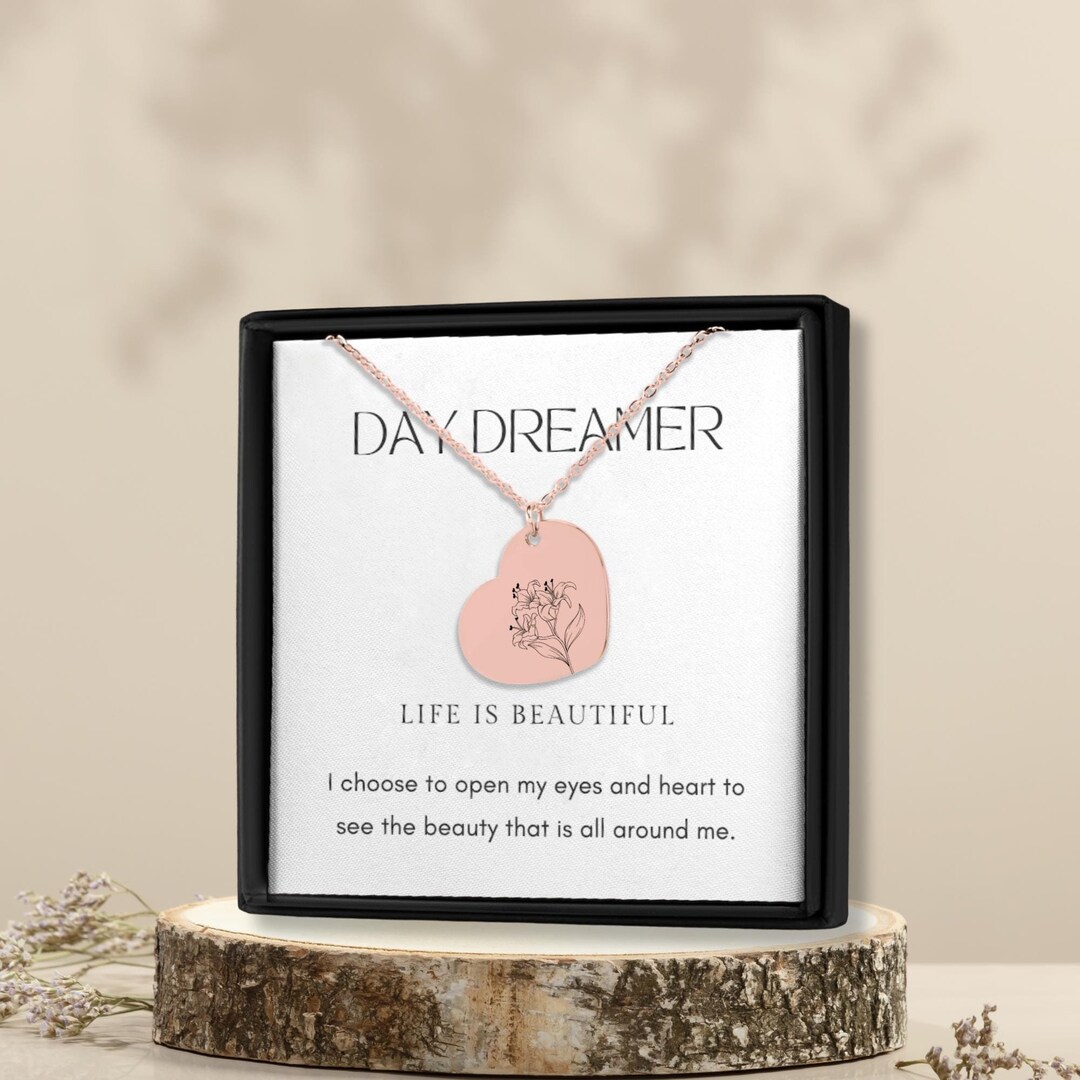 Lily Flower Necklace, Lily of the Valley Jewelry, Birth Flower Necklace ...