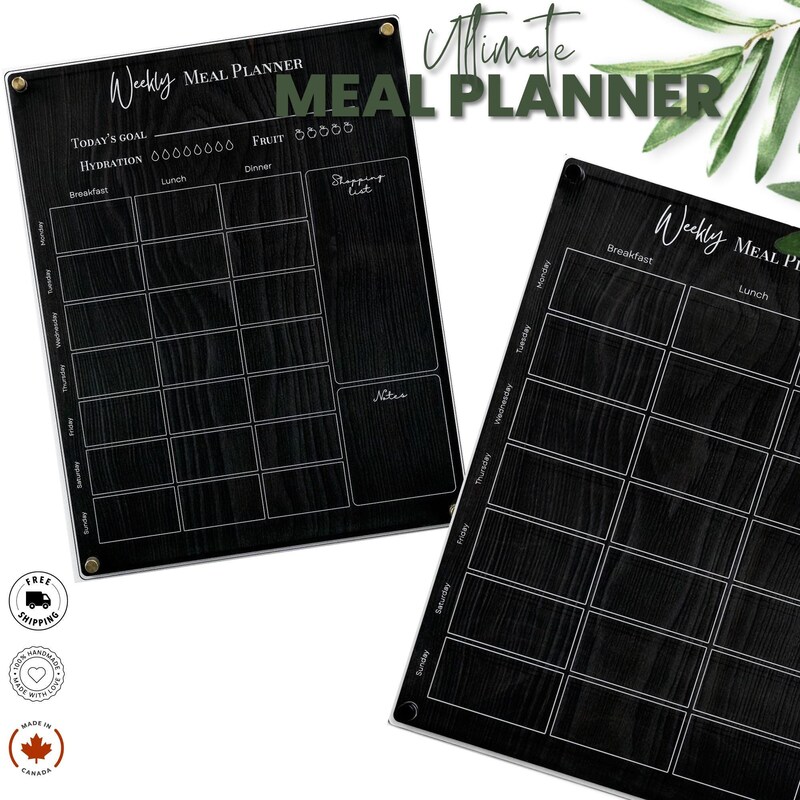 Acrylic Meal Planner - Etsy