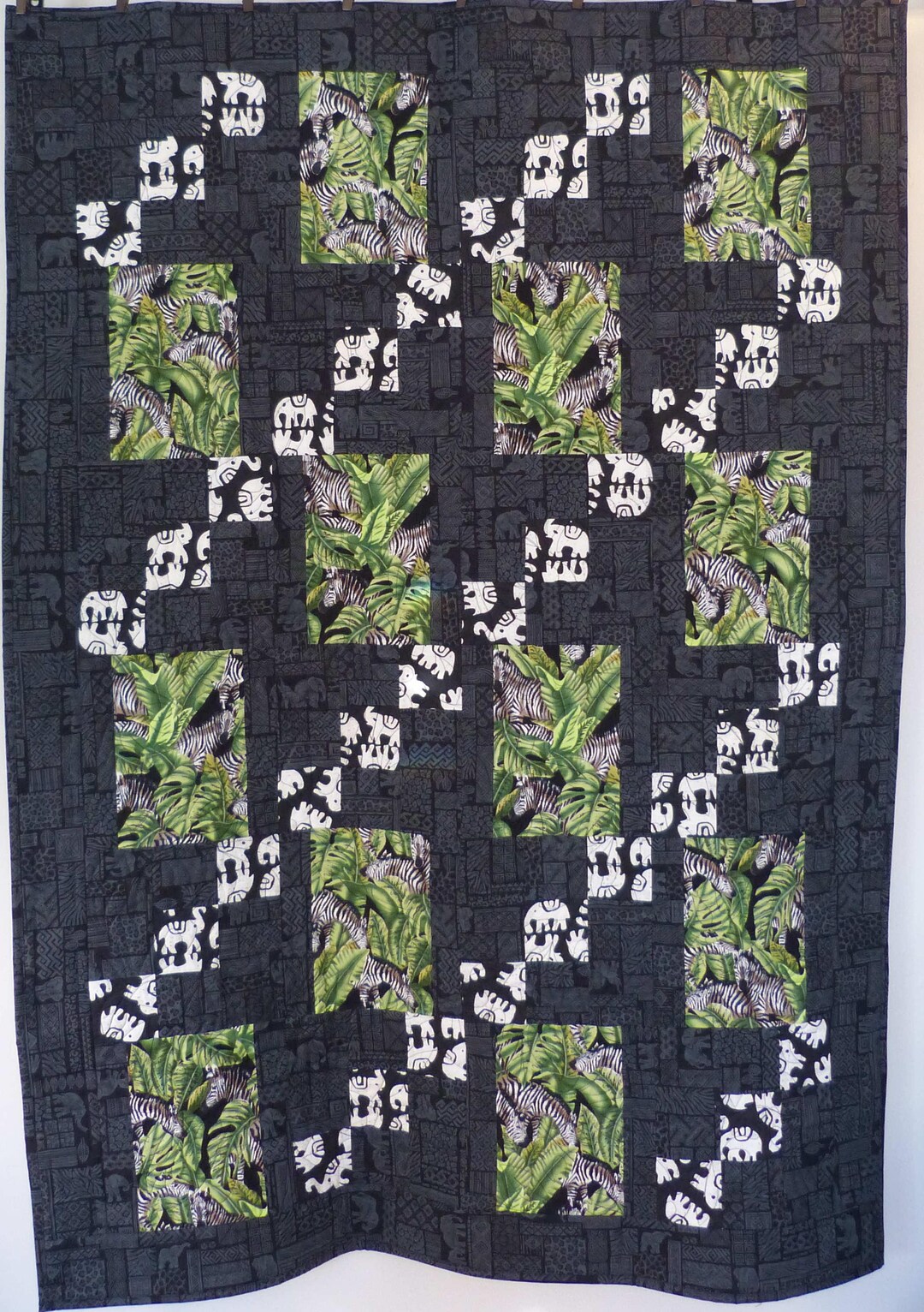 Handcrafted Zebra Quilt, Black and White Baby Quilt, Lap Quilt, Couch ...