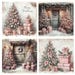 Bundle of 4 Soft Pink Christmas Images, Beautiful Vintage Setting ...