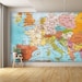 Europe Map Wall Mural - Etsy