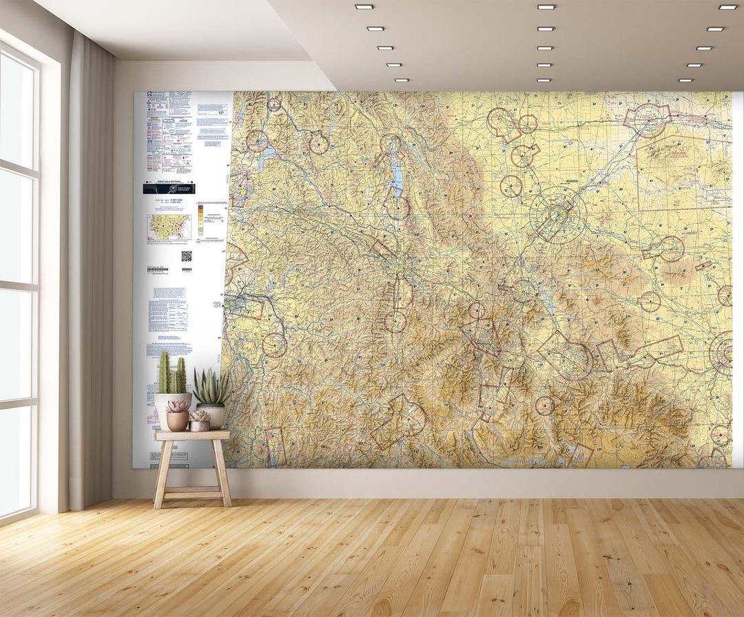 Great Falls VFR Aviation Aeronautical Chart for Pilots Wall Mural - Etsy