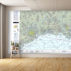 Houston VFR Aviation Aeronautical Chart for Pilots Wall Mural - Etsy