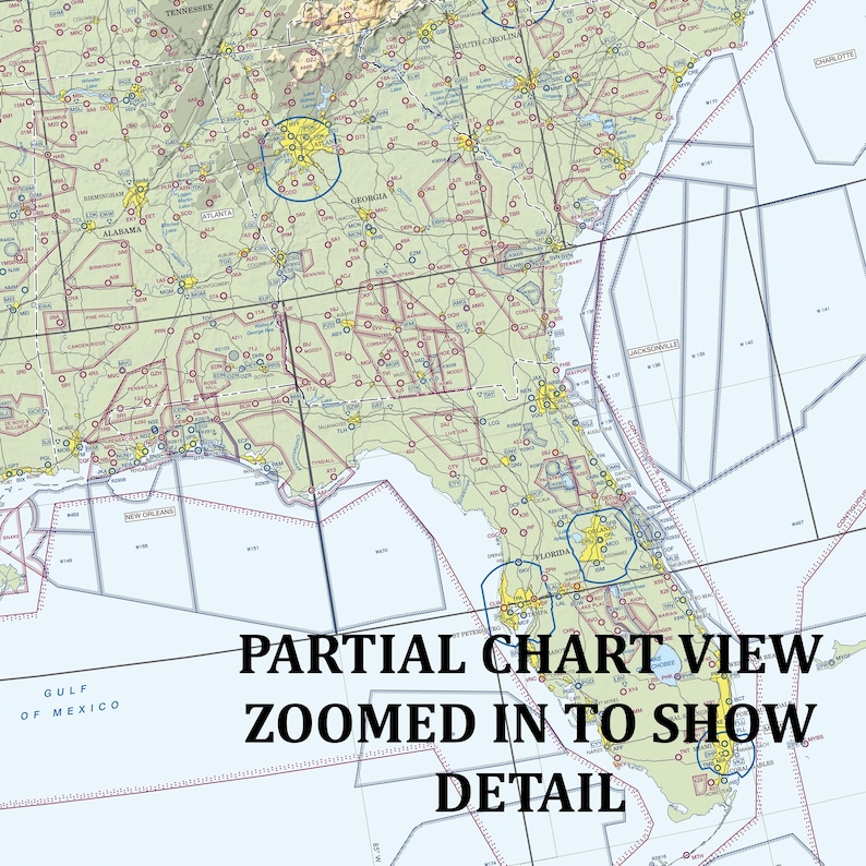 United States VFR Aeronautical Planning Chart of the Wall Mural - Etsy