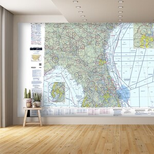 Jacksonville VFR Aviation Aeronautical Chart for Pilots Wall Mural - Etsy