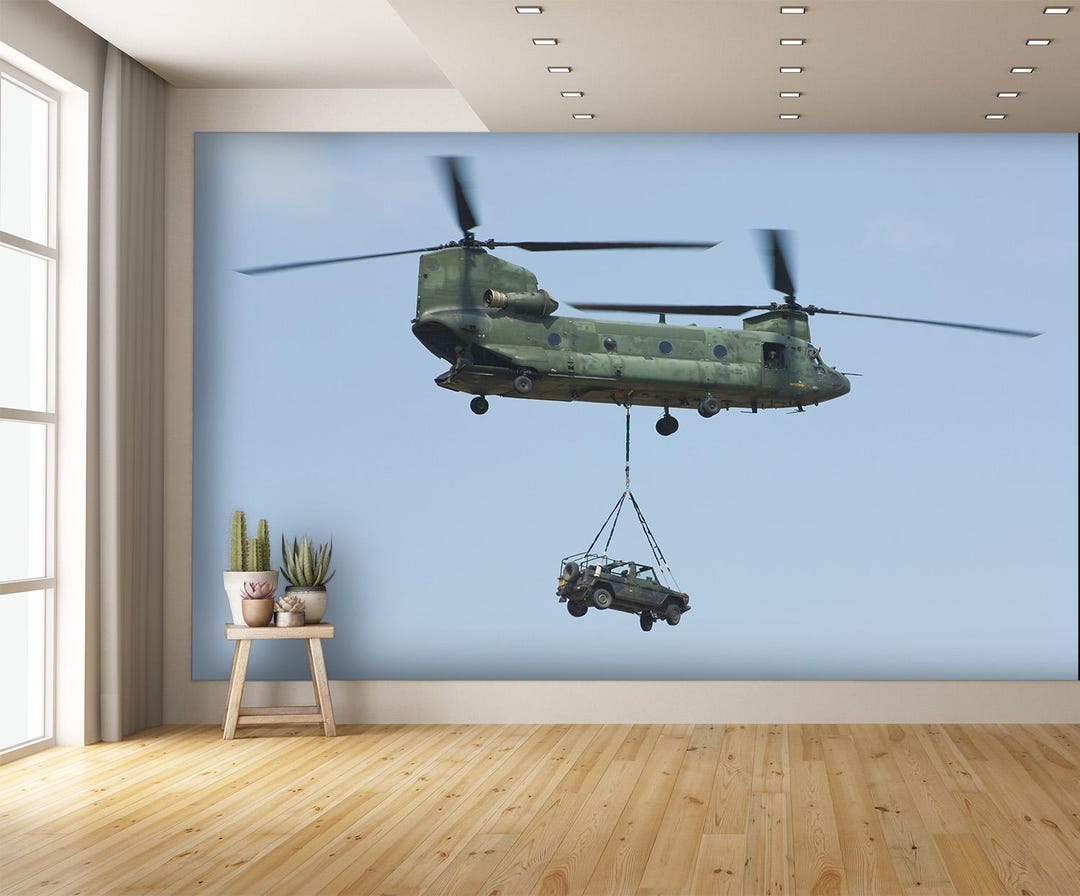 CH-47 Chinook Helicopter Wall Mural - Etsy