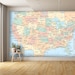 United States Map Wall Mural Several Size Choices - Etsy