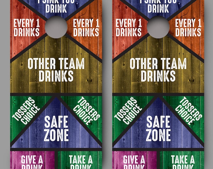 Drinking Game Cornhole Wrap Set - Etsy