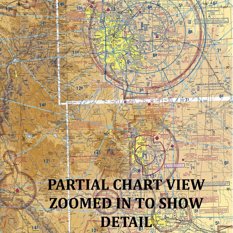 Denver VFR Aviation Aeronautical Chart for Pilots Wall Mural - Etsy