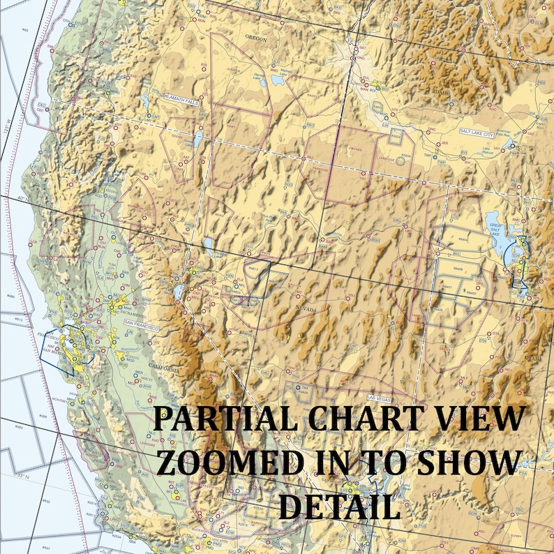 United States VFR Aeronautical Planning Chart of the Wall Mural - Etsy