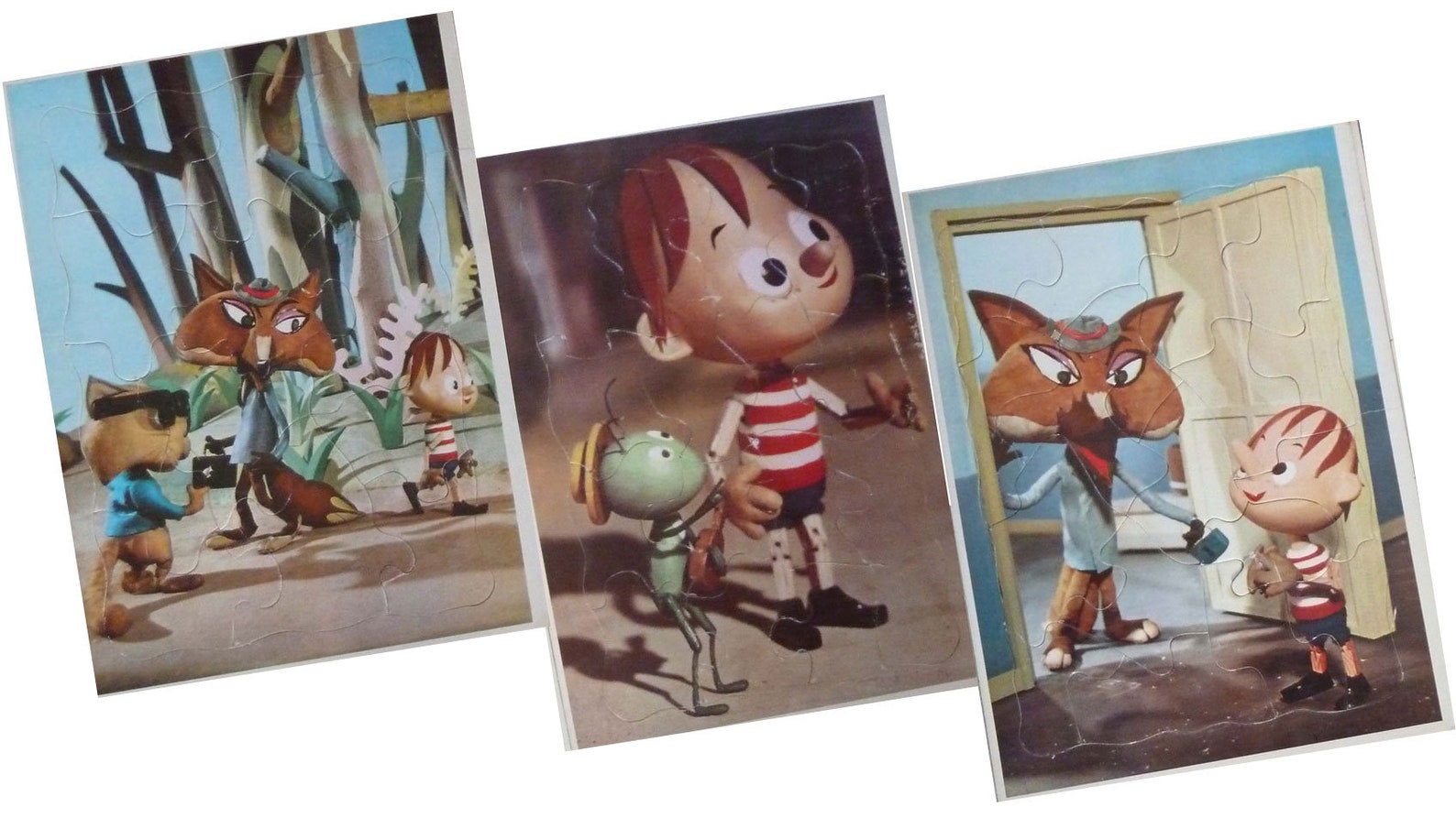 RARE Vintage Rankin and Bass Pinocchio Puzzle Set 1961 Story Book TV ...