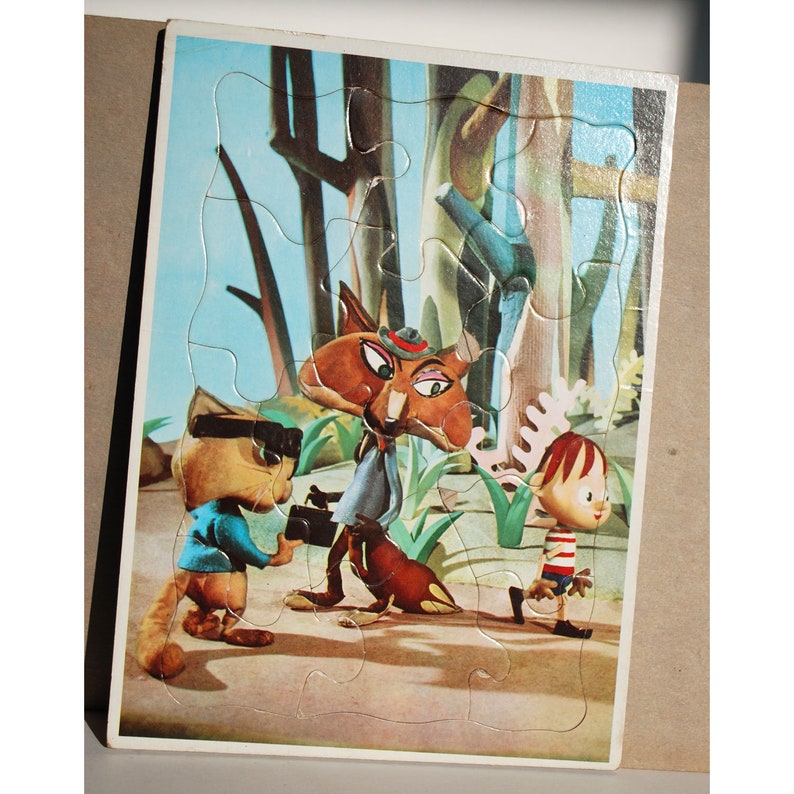 RARE Vintage Rankin and Bass Pinocchio Puzzle Set 1961 Story Book TV ...