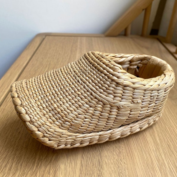 Woven Straw Shoes - Etsy