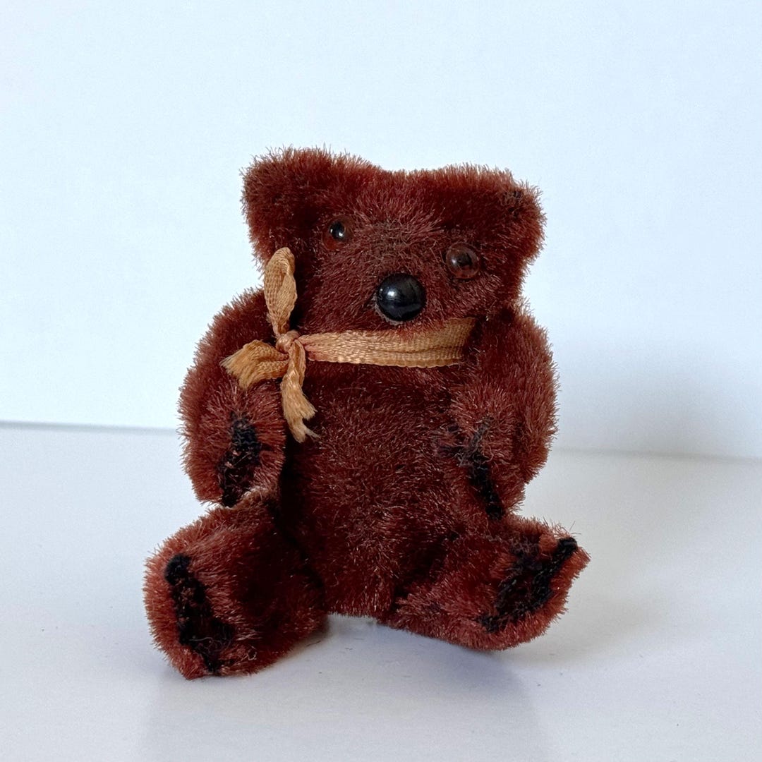 Tiny Jointed Teddy Bear Swivel Limbs Stuffed Animal Goldilocks Brown ...