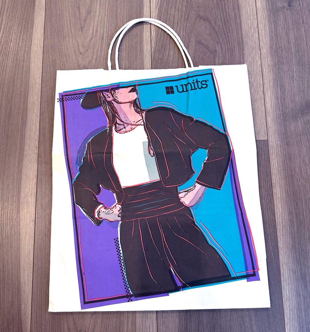 Vintage 1980s Units Clothing Shopping Bag Store Americana Mall Culture ...