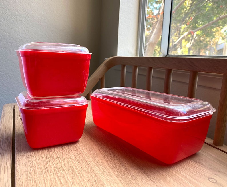 Set of Vintage Lustro-ware Refrigerator Storage Containers - Etsy