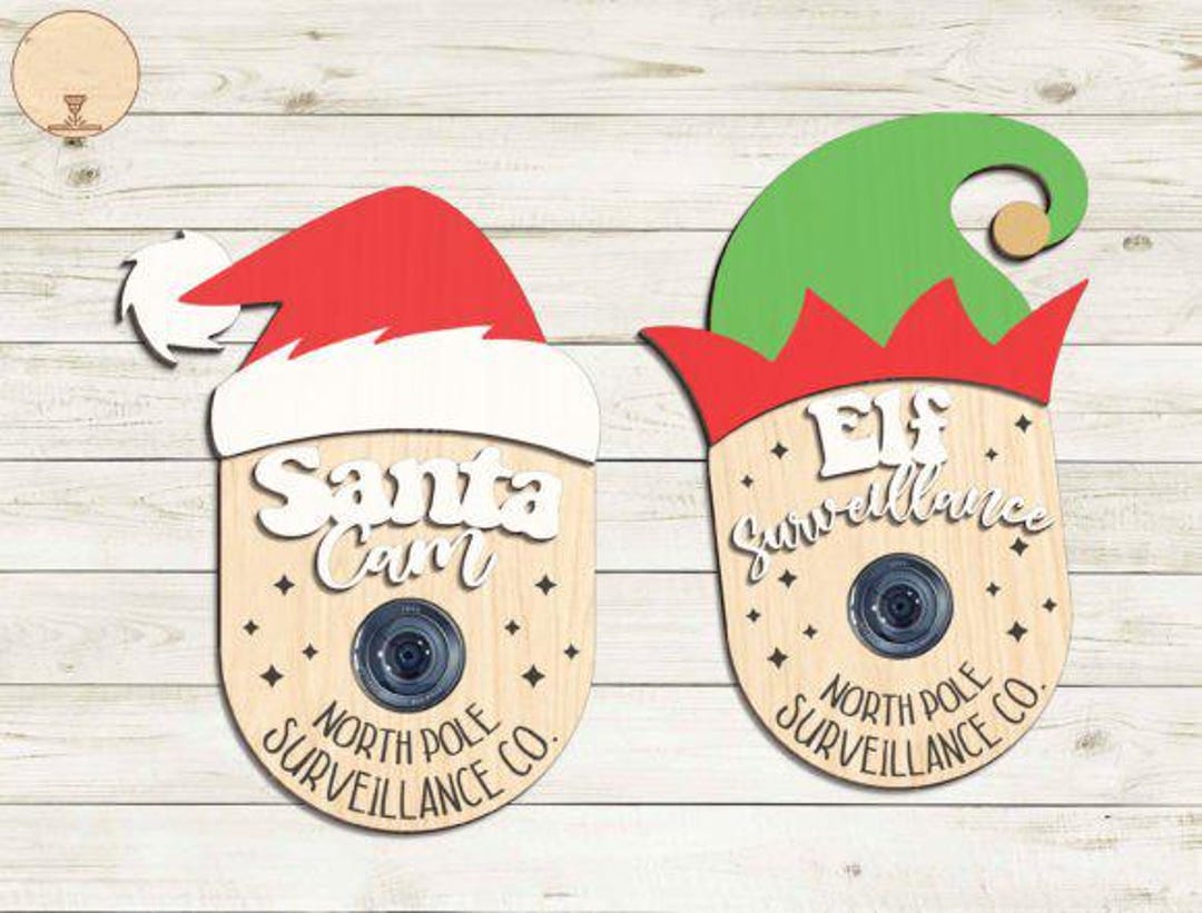 Santa Cam Elf Surveillance SVG Digital Files Santa Camera Christmas ...