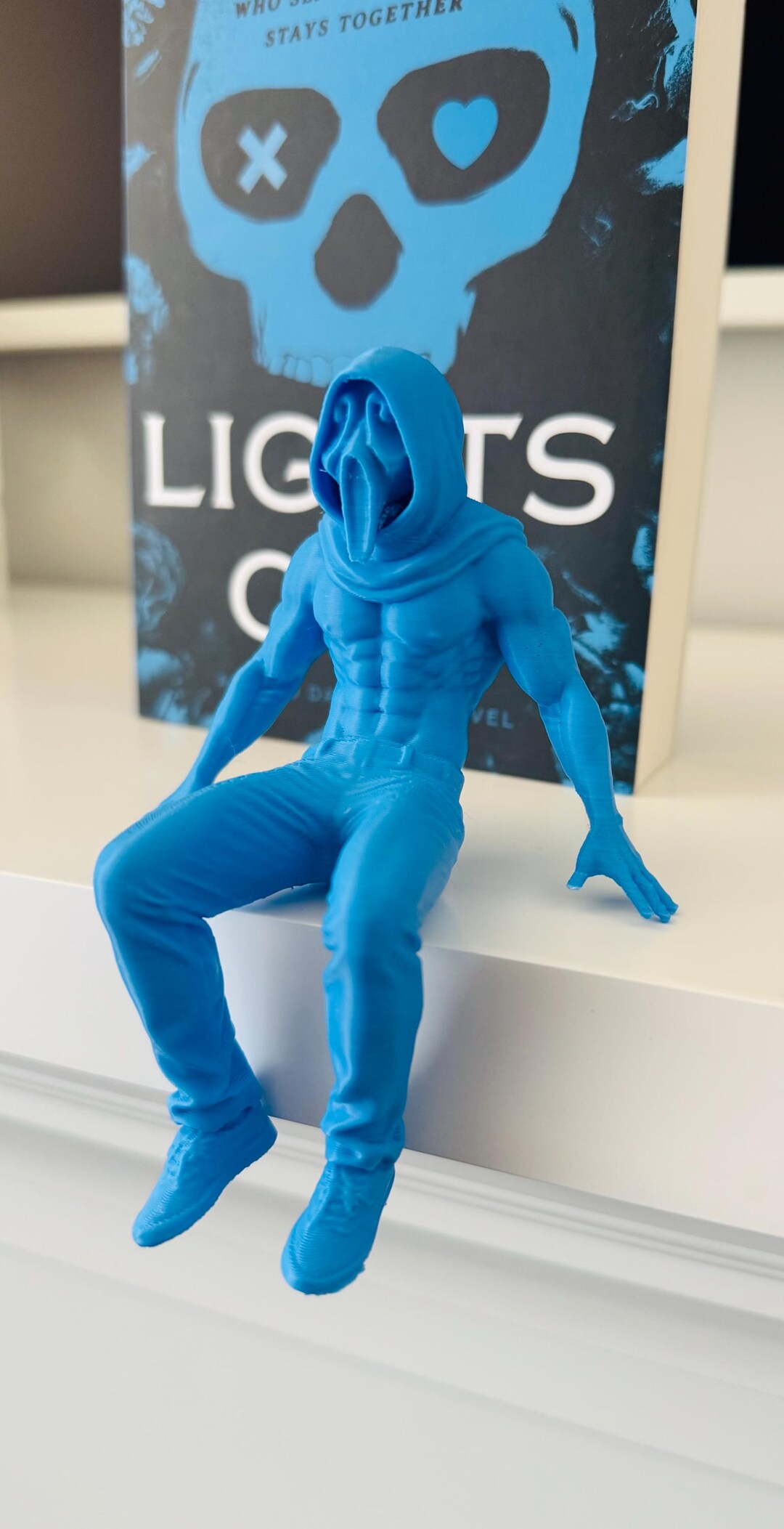 Ghostface Inspired Book Boyfriend Figure, Lights Out Smut Romance, 3D ...