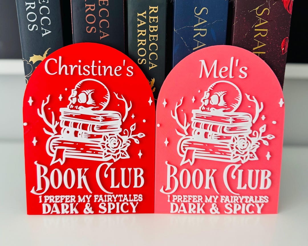 Personalized Book Club Sign: 3D Printed Library Decor, Book Lover Gift ...