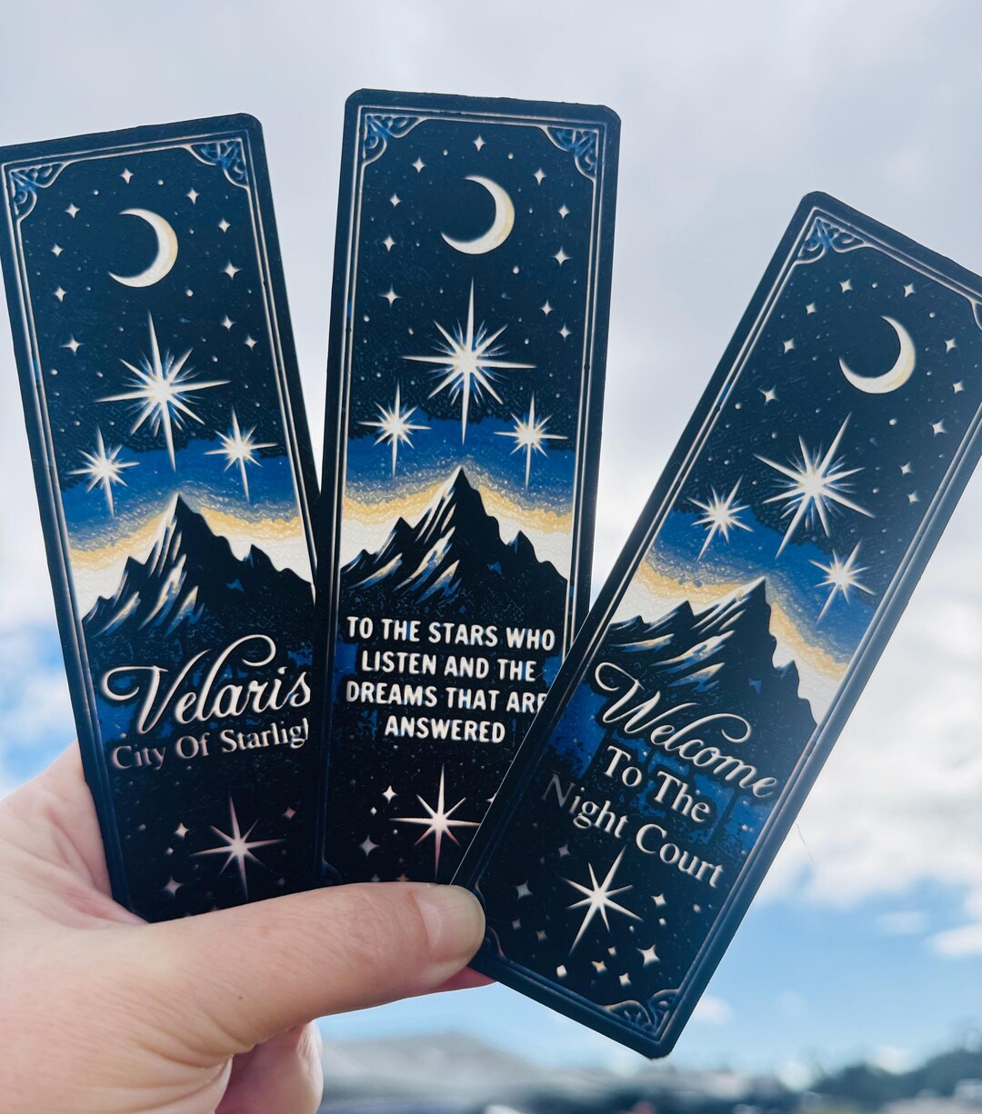 ACOTAR Velaris Night Court Inspired Bookmark Set of 3 Dark Romance ...