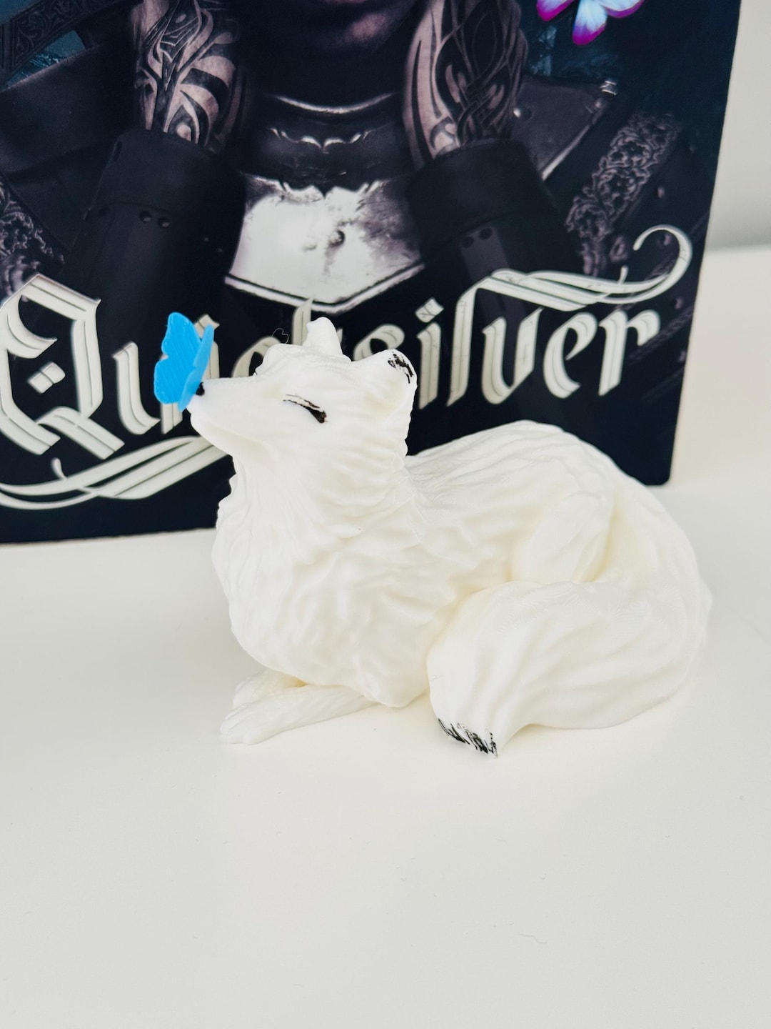 White Fox Shelf Sitter: Quicksilver Onyx Inspired 3D Printed Decor - Etsy