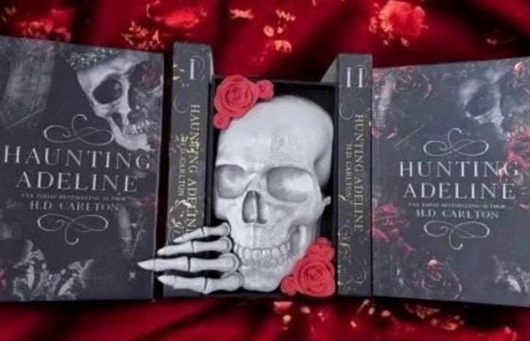 Skull & Roses Book Nook 3D Printed Dark Romance Gothic Bookish ...