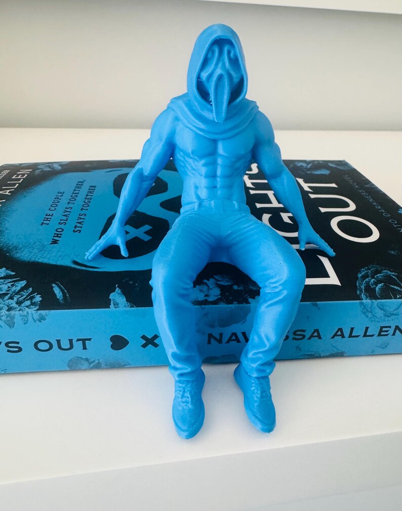 Ghostface Inspired Book Boyfriend Figure, Lights Out Smut Romance, 3D ...